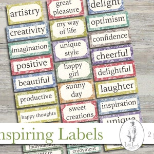 Digital Inspiration Words Labels Junk Journal Digital Words Labels ...