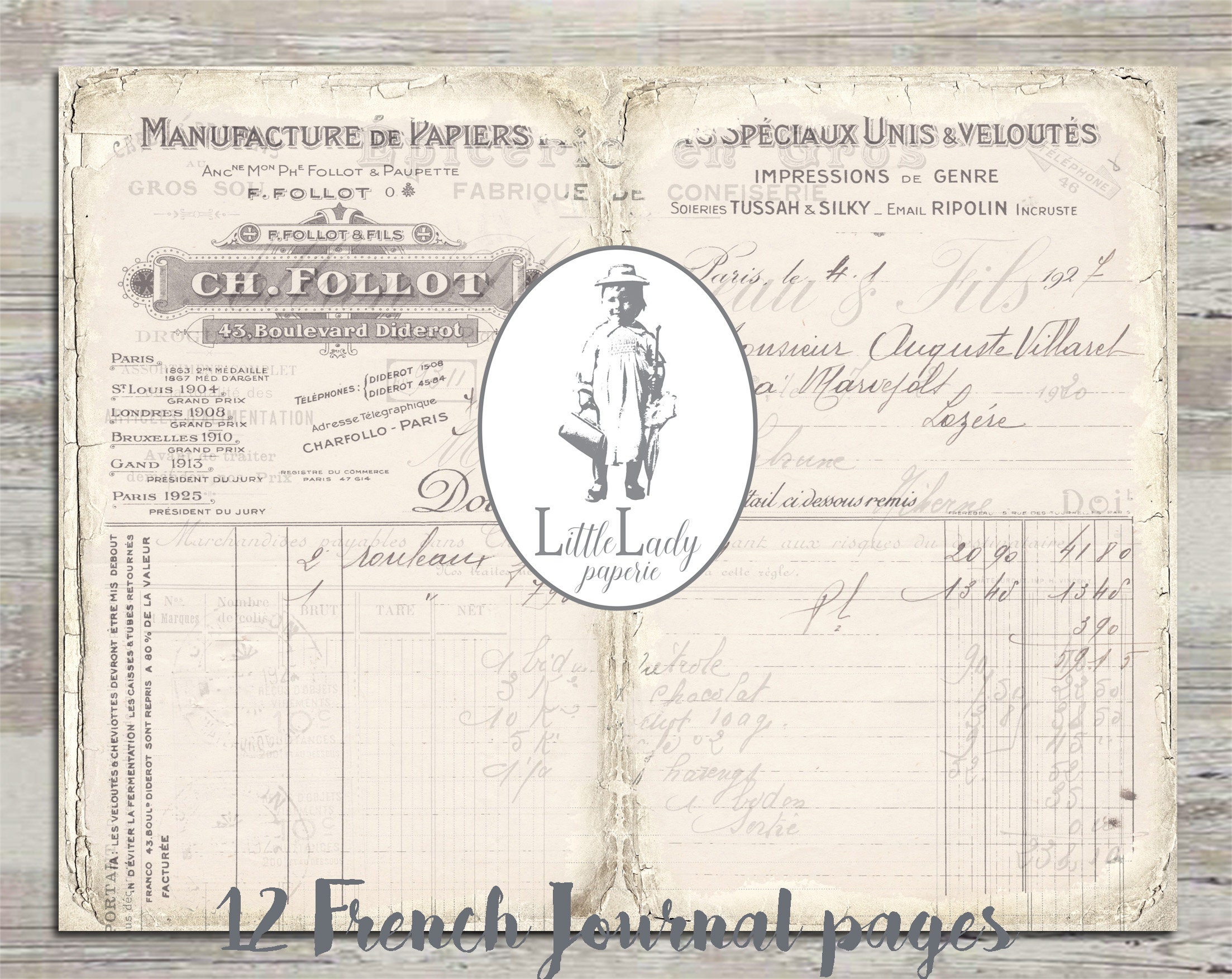 French Journal Pages Ephemera Paris Digital Journal Pages - Etsy