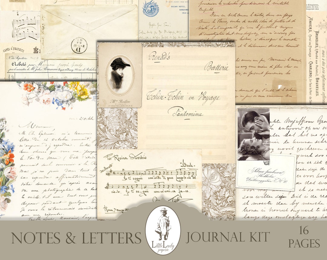 Hand Written Letter Junk Journal Digital Letter Correspondence French ...