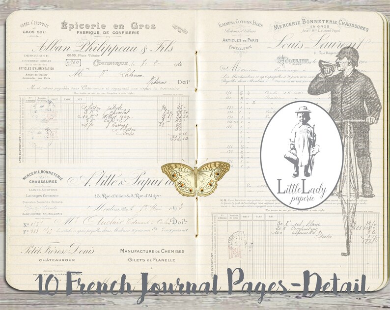 French Journal Pages French Steampunk Collage Sheet - Etsy