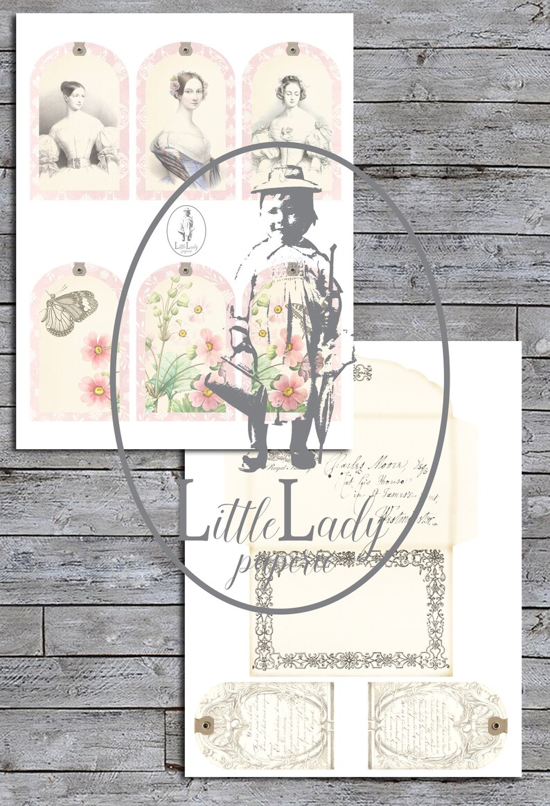 Victorian Junk Journal Kit Printable Victorian Jane Austen - Etsy