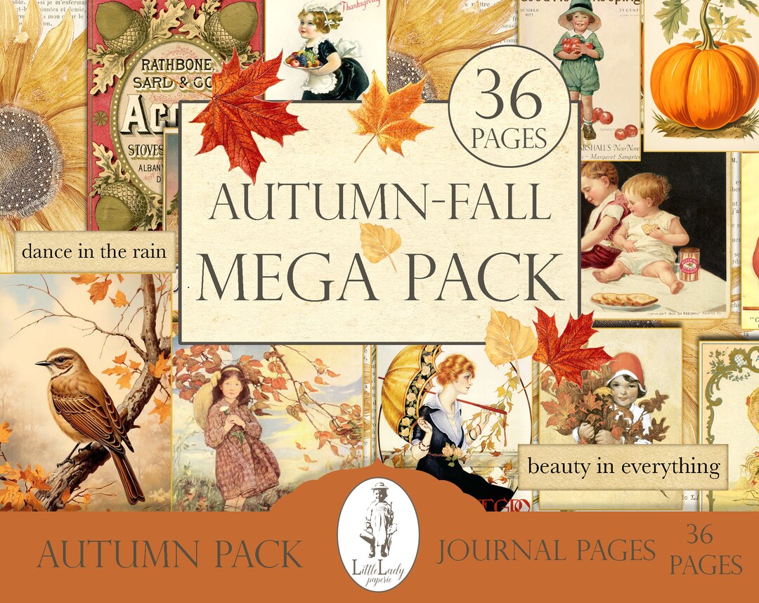 Autumn Fall Mega Pack Junk Journal Autumn Fall Digital Mega Kit ...