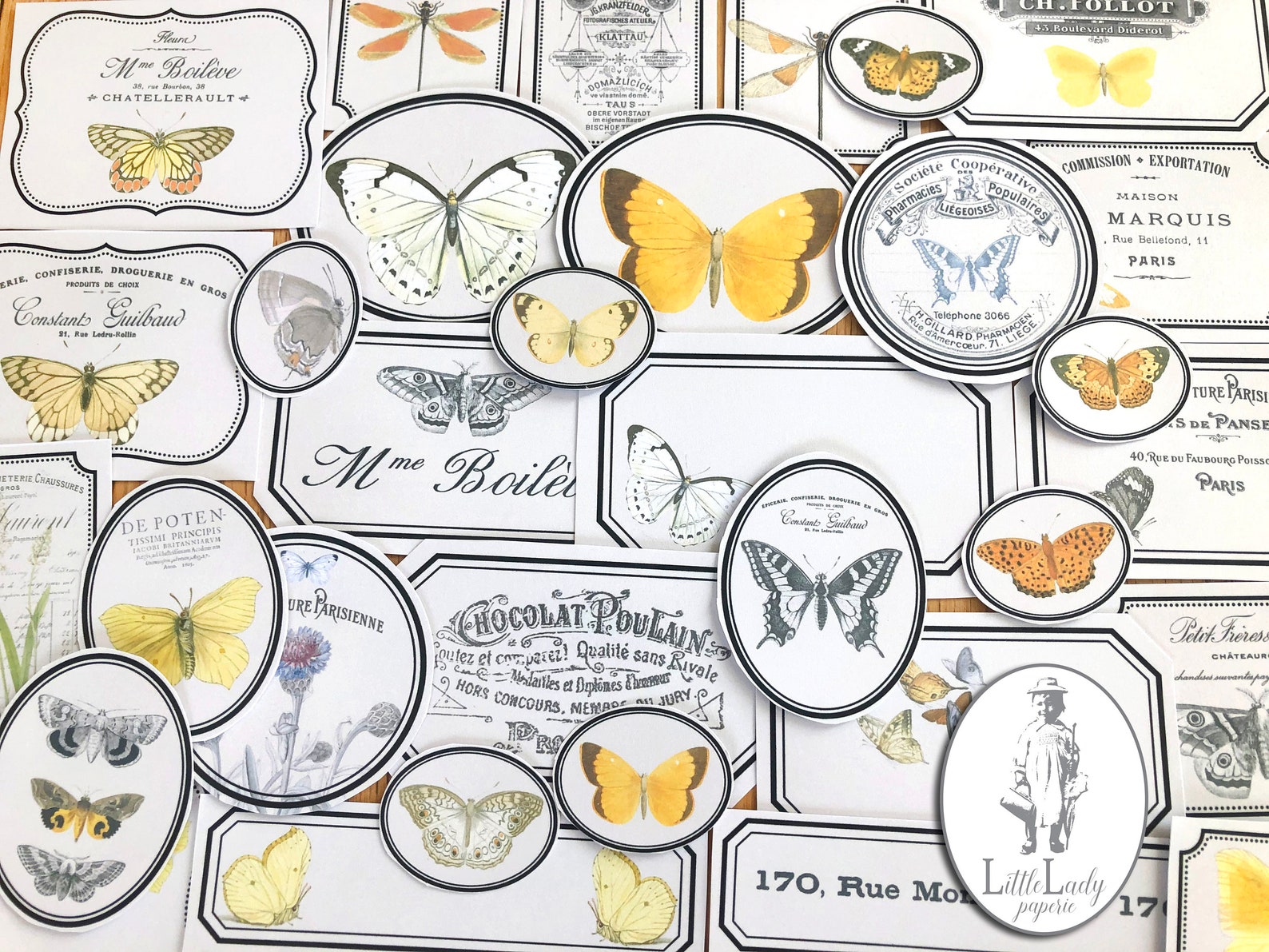 Digital Labels Digital Butterfly Junk Journal Label Journal - Etsy
