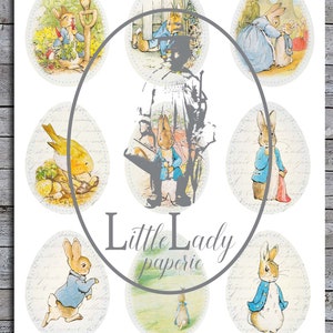 Peter Rabbit Easter Gift Tag Digital Peter Rabbit Easter Egg Printable ...