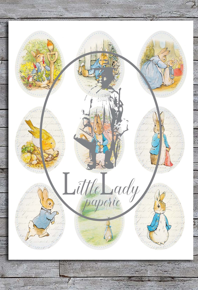 Peter Rabbit Easter Gift Tag Digital Peter Rabbit Easter Egg - Etsy