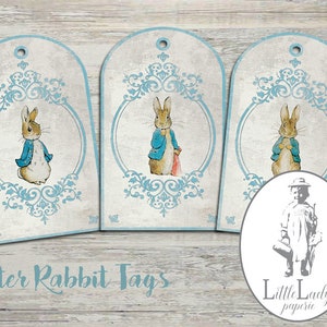 Vintage Peter Rabbit Gift Tags Labels Printable Tags Paper Crafting ...