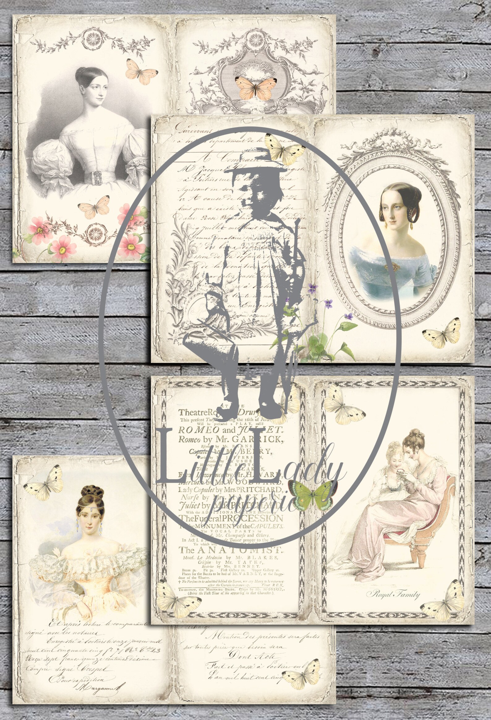 Victorian Junk Journal Pages Jane Austen Digital Download - Etsy