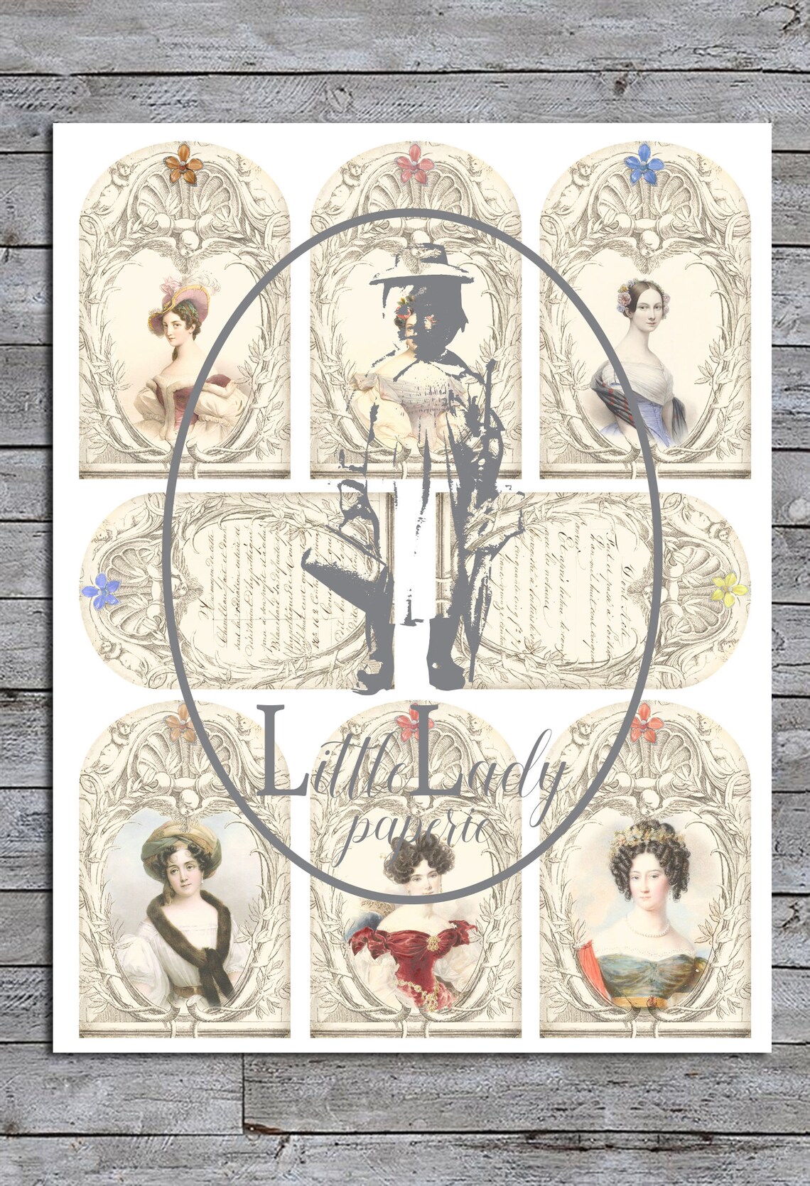 Victorian Gift Tag Jane Austen Tag Victorian Ephemera Junk - Etsy