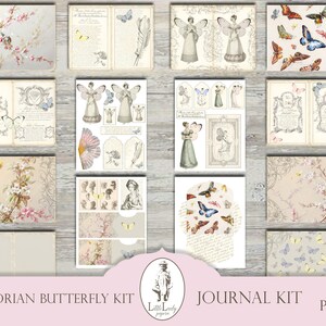 Victorian Butterfly Journal Kit Digital Victorian Butterfly Ballerina ...