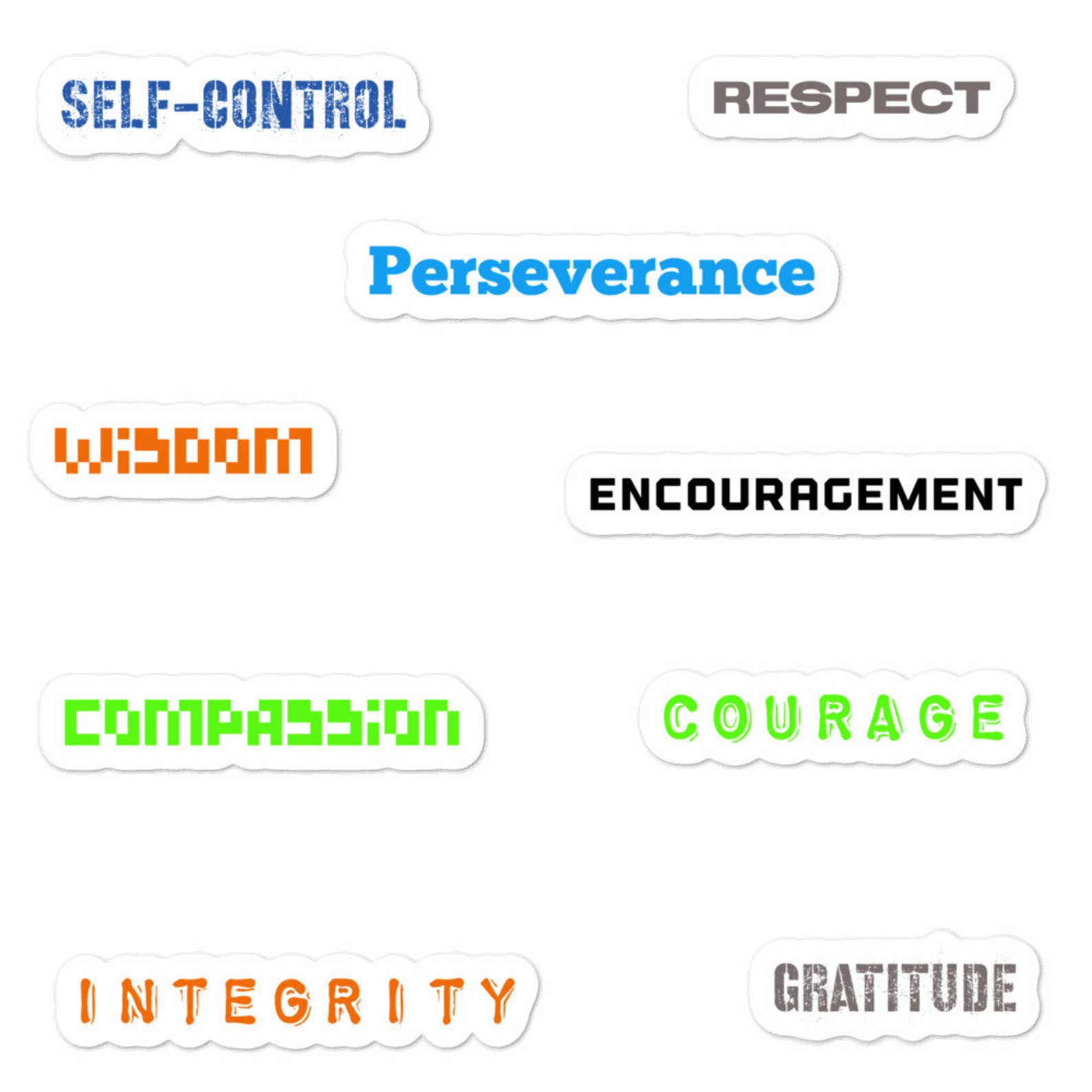 Character Traits Sticker Pack Good Human Sticker | Etsy