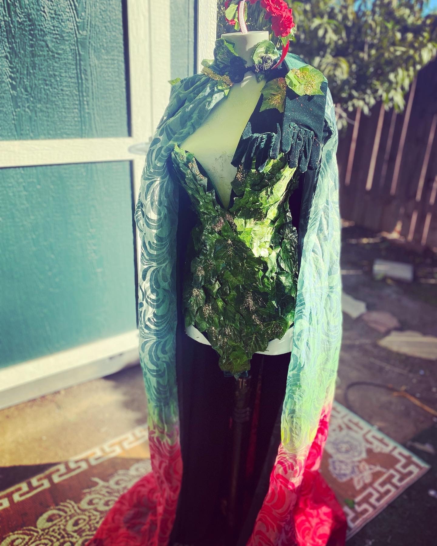 Made to Order Partial Custom Made Poison Ivy Cape and Corset - Etsy