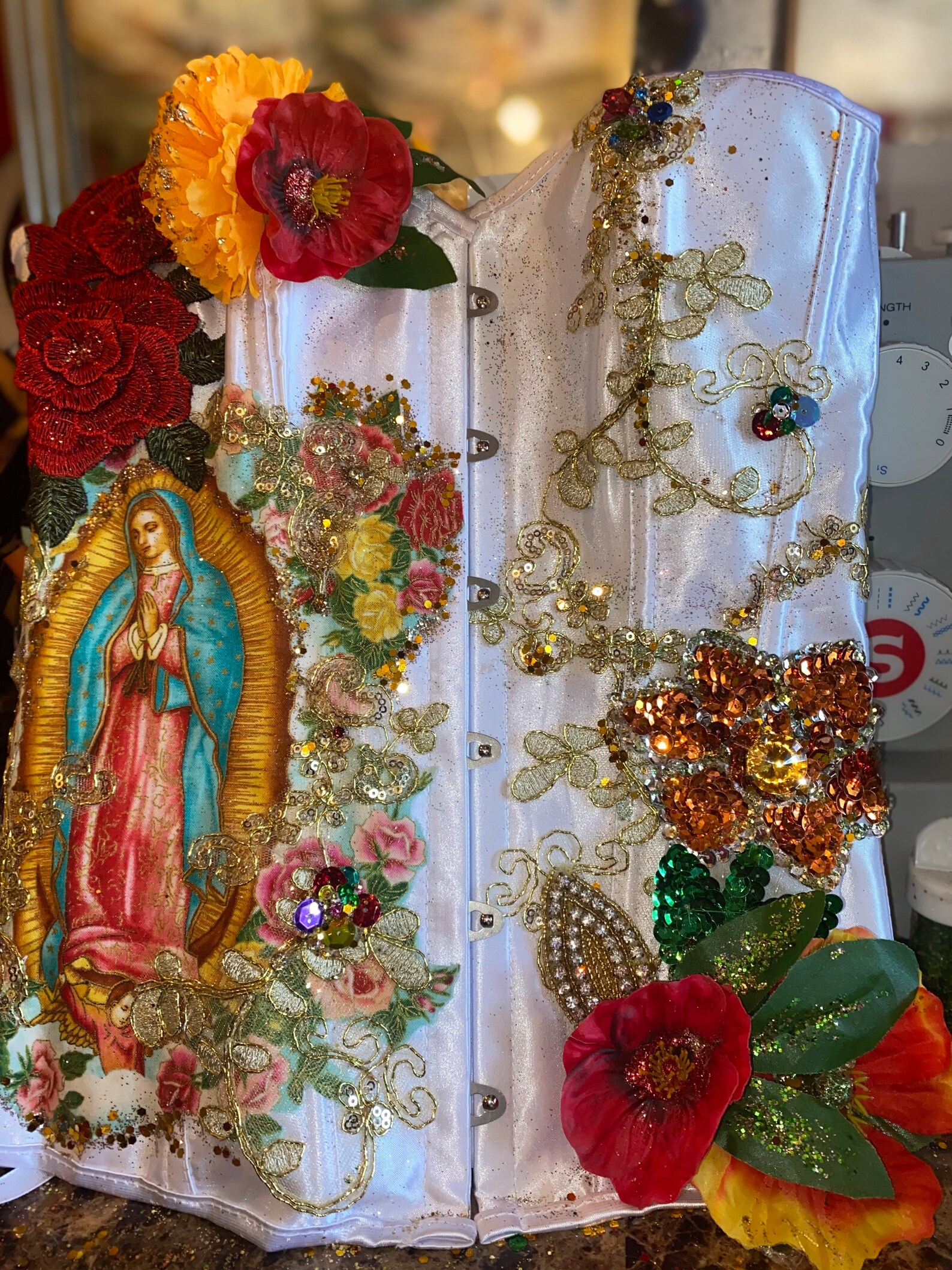 Custom Catrina Corset Virgin De Guadalupe Made to Order Free - Etsy