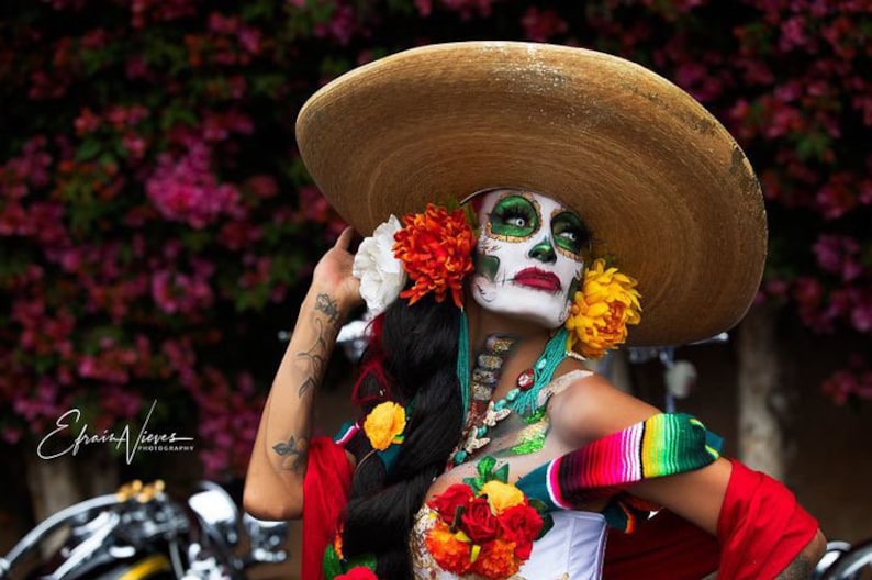 Custom Catrina Corset Virgin De Guadalupe With Serape Sleeve Made to ...
