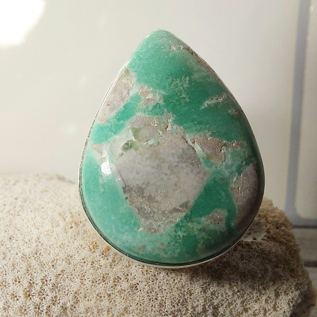 Variscite Ring, Variscite Sterling Silver Ring, Handmade Ring Size 6, Gift for Her, GV - Etsy