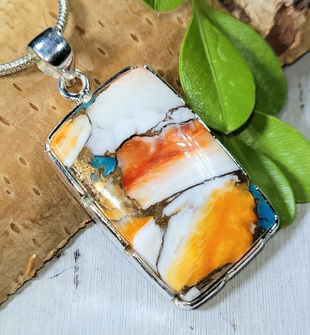 Spiny Oyster Turquoise Pendant, Spiny Oyster Turquoise W/copper ...