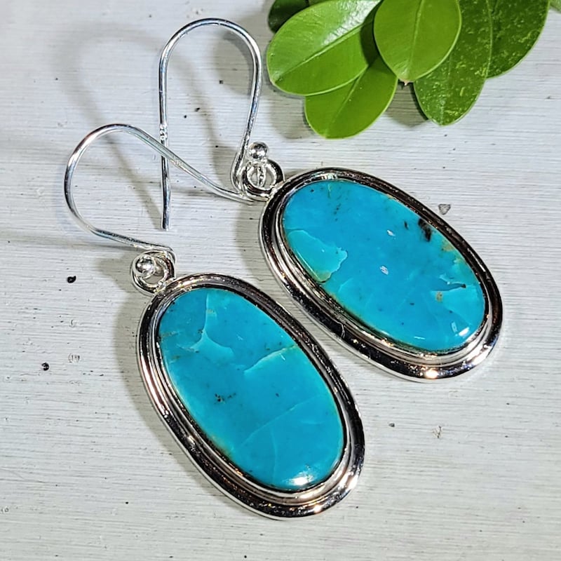 Kingman Turquoise Earrings - Etsy