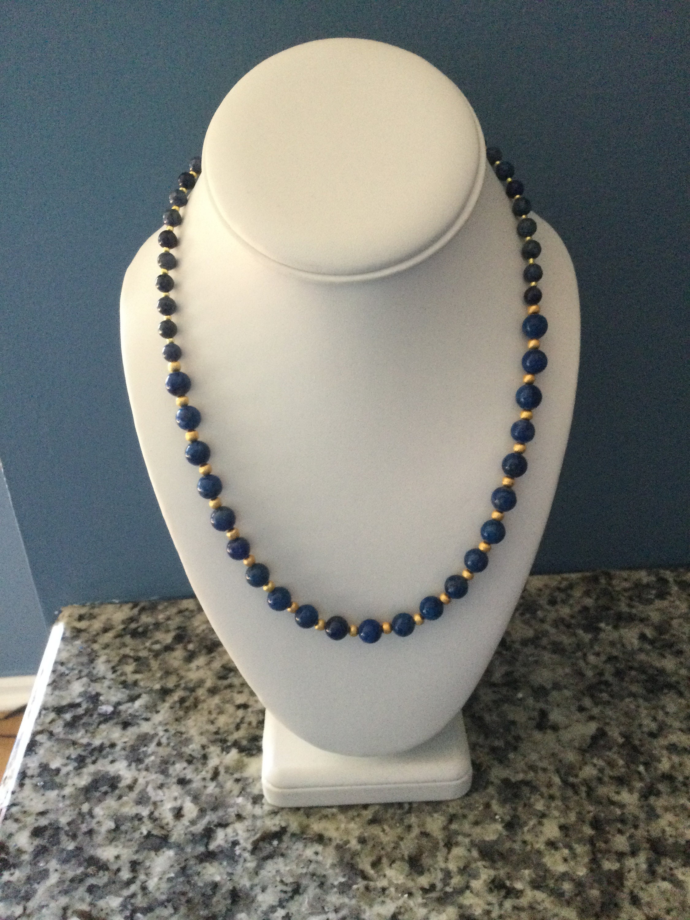 Deep Blue Lapis Necklace - Etsy