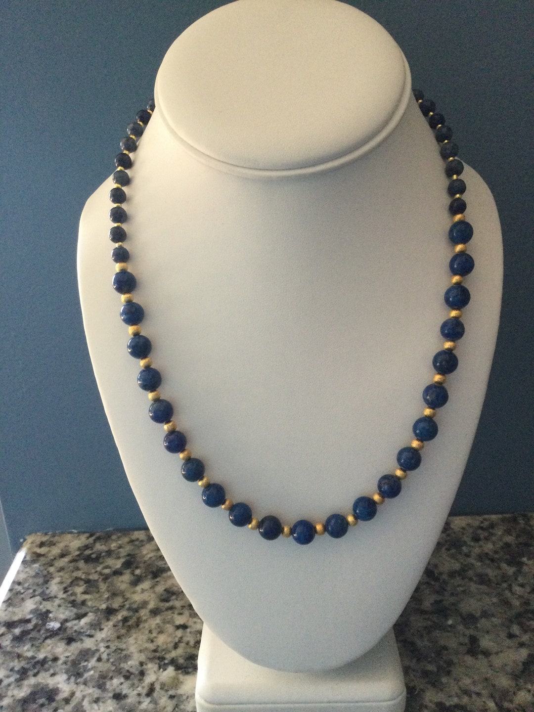Deep Blue Lapis Necklace - Etsy