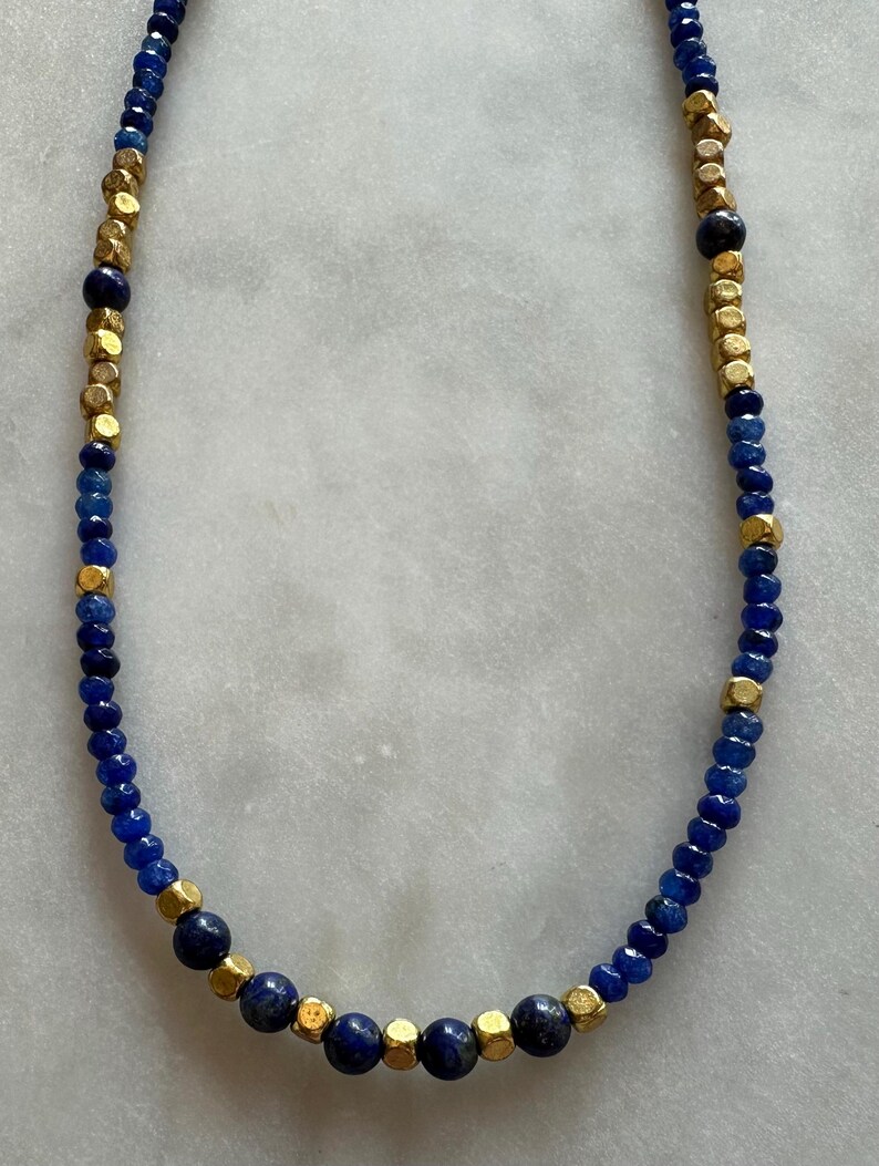 Deep Blue Lapis Necklace - Etsy