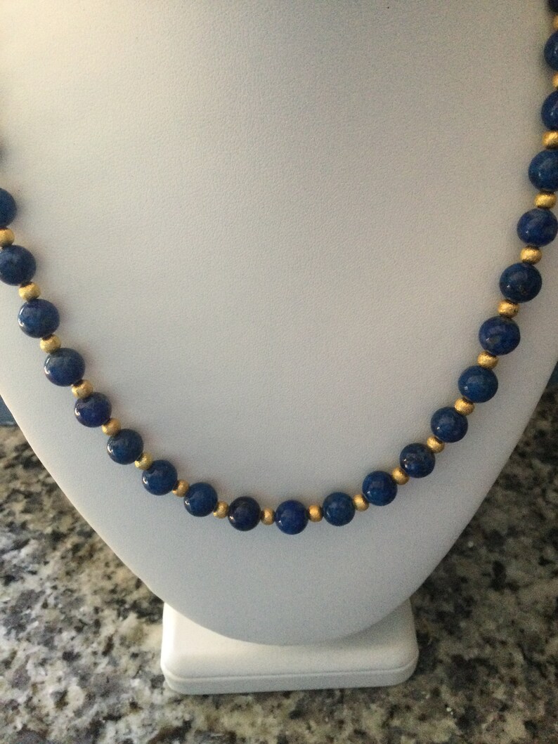 Deep Blue Lapis Necklace - Etsy