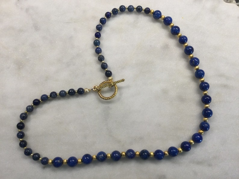 Deep Blue Lapis Necklace - Etsy