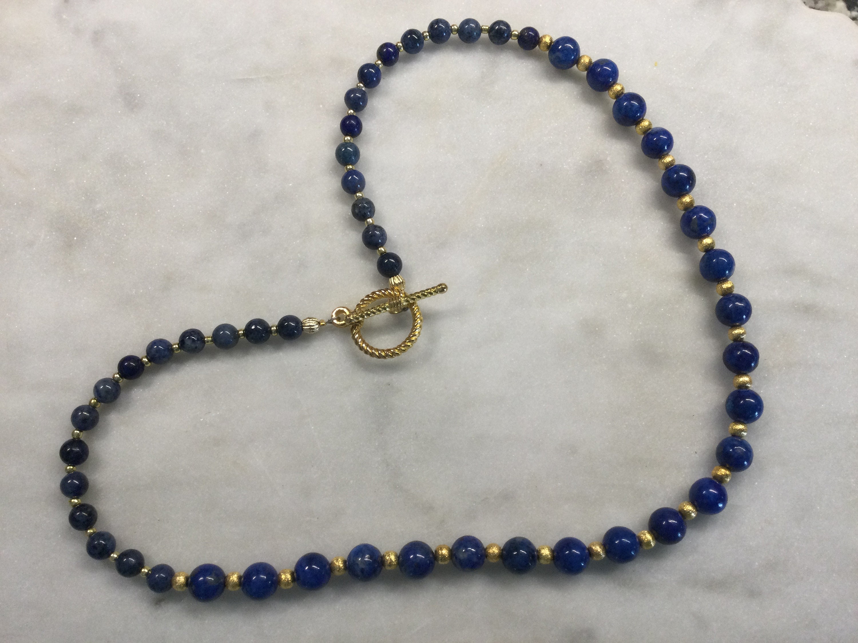 Deep Blue Lapis Necklace - Etsy