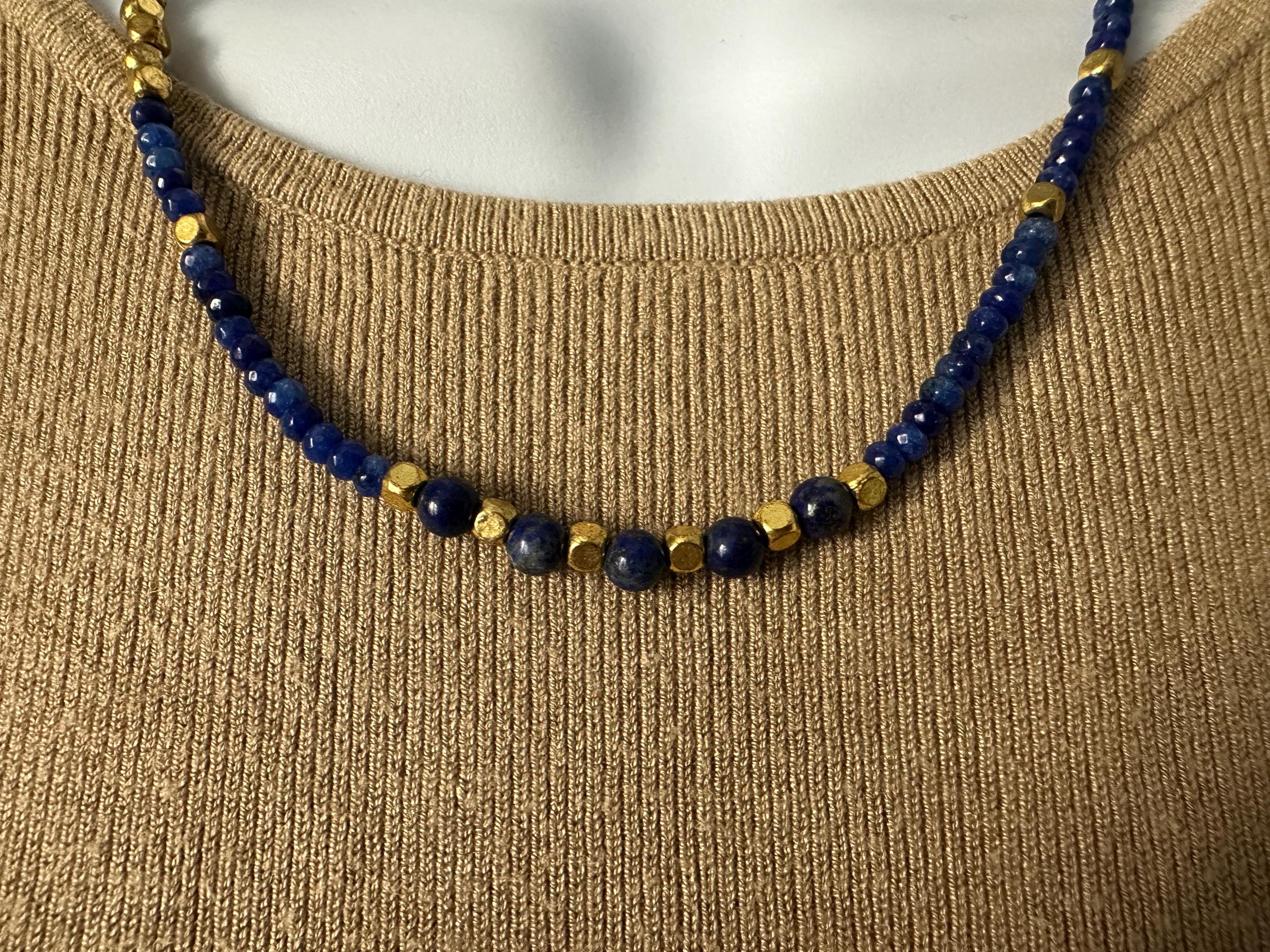 Deep Blue Lapis Necklace - Etsy