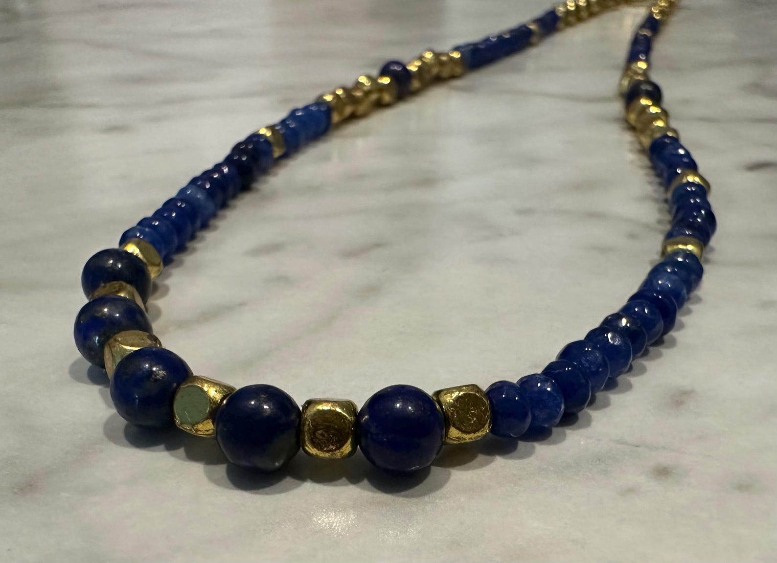 Deep Blue Lapis Necklace - Etsy