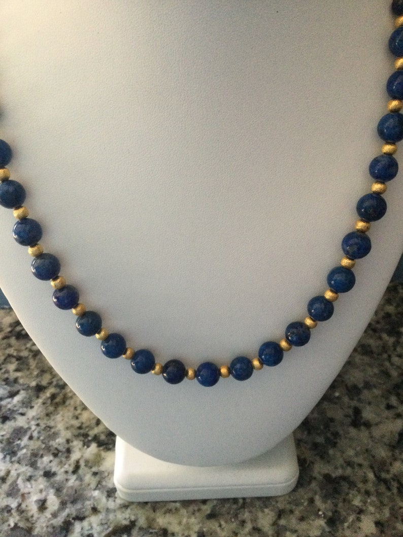 Deep Blue Lapis Necklace - Etsy