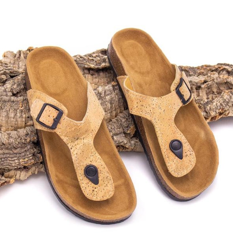 Natural Cork Sandal Summer Fashion Beach Sandals Holiday Sandals - Etsy