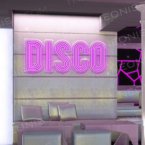 DISCO LED Neon Sign // Party Neon Sign Retro Wall Art Decor - Etsy
