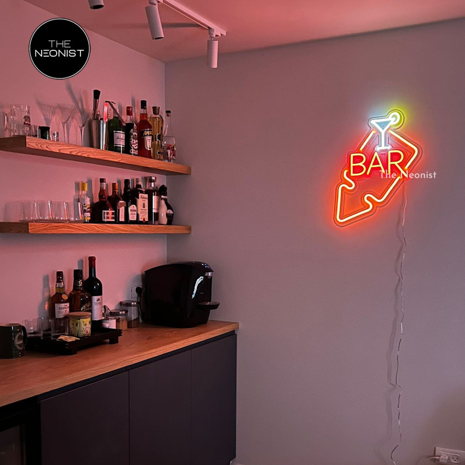 Bar Arrow Direction LED Neon Sign // Neon Sign for Bar Wall - Etsy