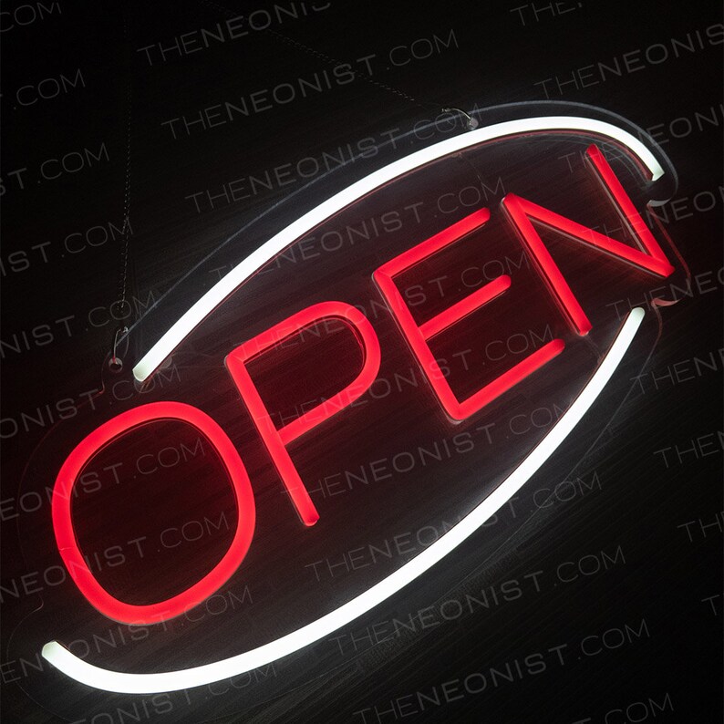 LED Neon Open Sign // Open Bar Shop Sign Neon Sign // Business Open ...