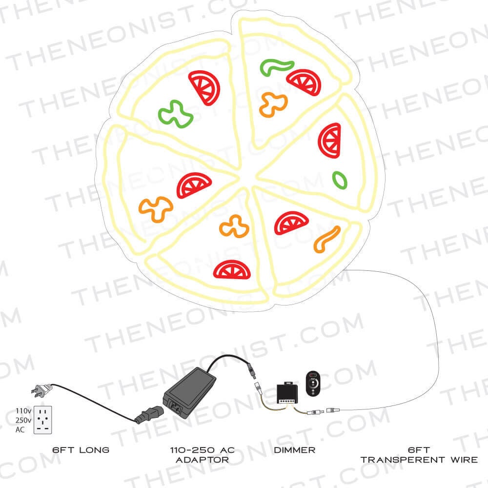 Custom Pizza LED Neon Sign for Wall Art Decor Pizzeria - Etsy