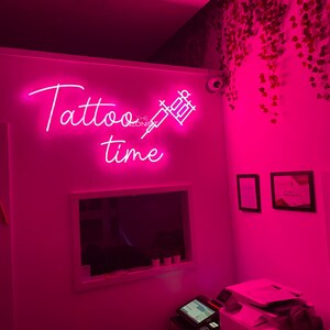 Tattoo Time LED Neon Sign for Your Studio | Wall Art Decor - Etsy