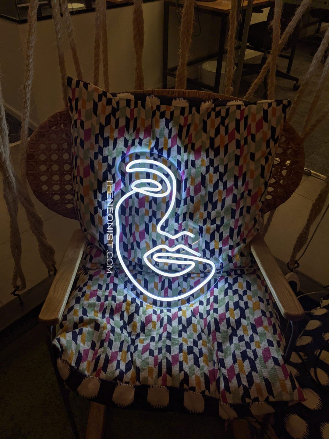 One Line Face Art LED Neon Sign | Wall Art Decor for Your Bar Studio ...