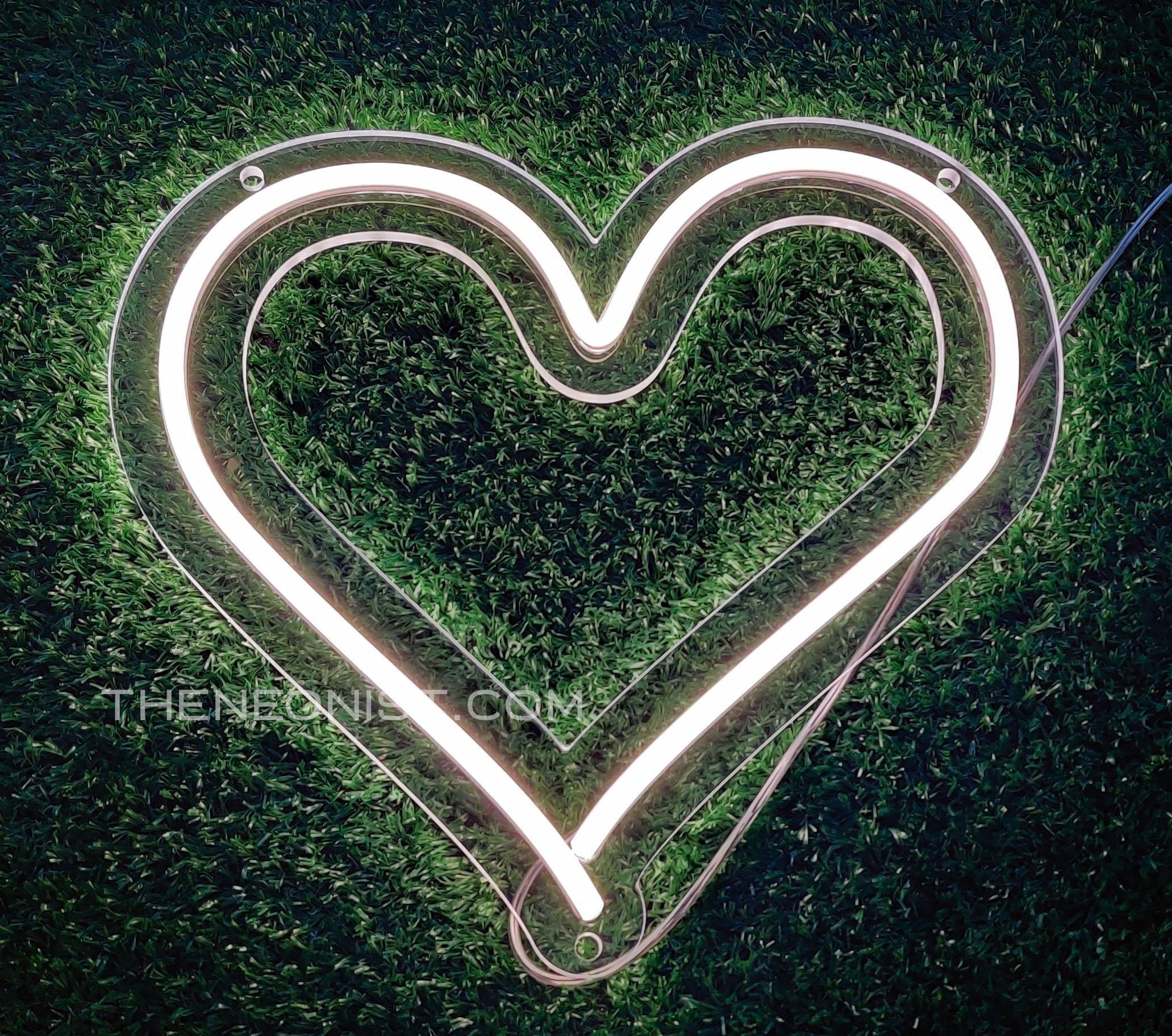 Heart LED Neon Sign // Love LED Neon Sign Wall Art Decor - Etsy