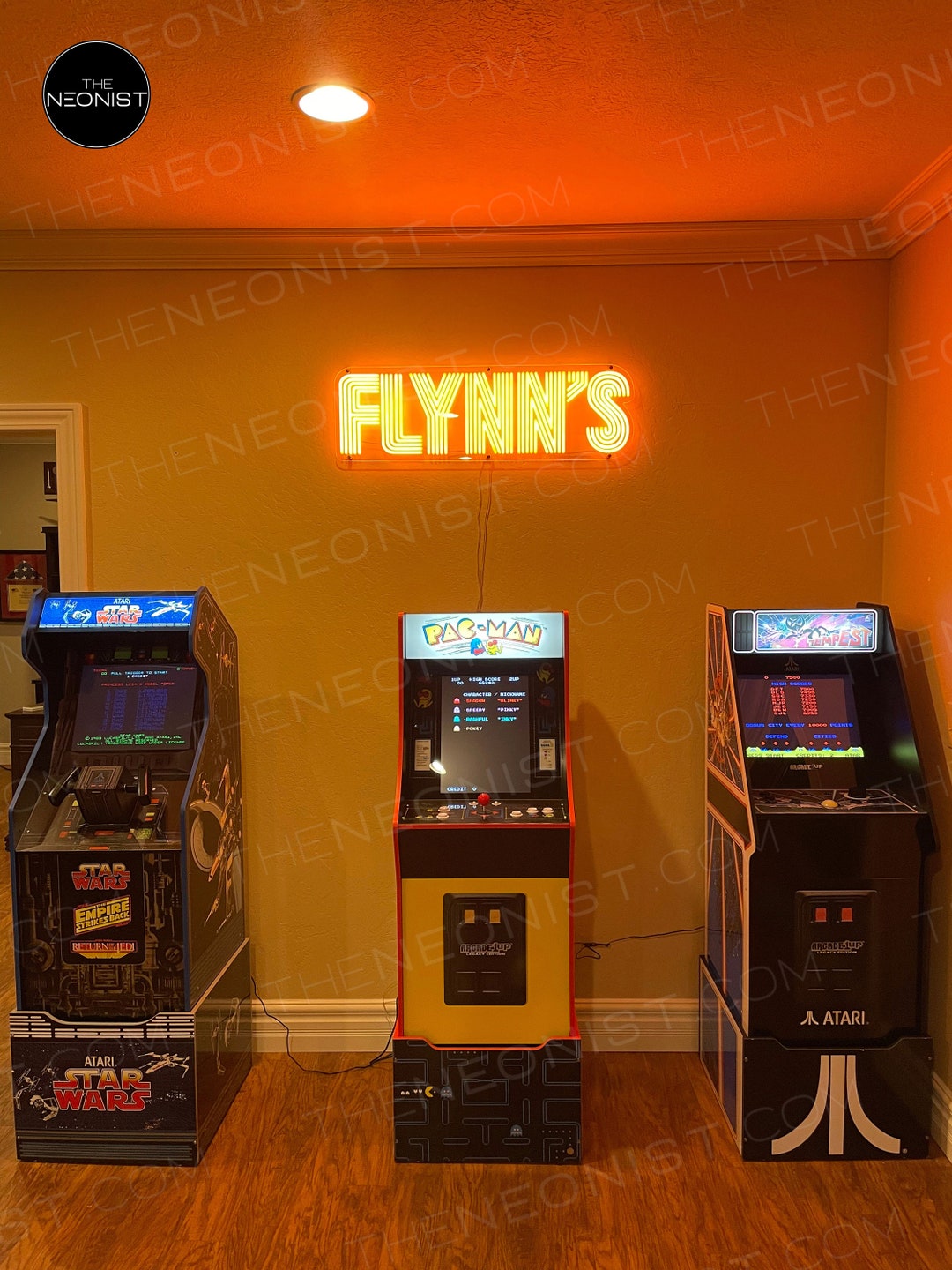 Tron Flynn's Arcade LED Neon Sign, Custom LED Neon Sign, Home Wall Art ...
