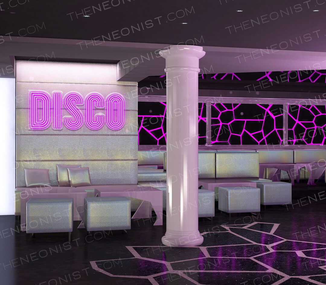 DISCO LED Neon Sign // Party Neon Sign Retro Wall Art Decor - Etsy