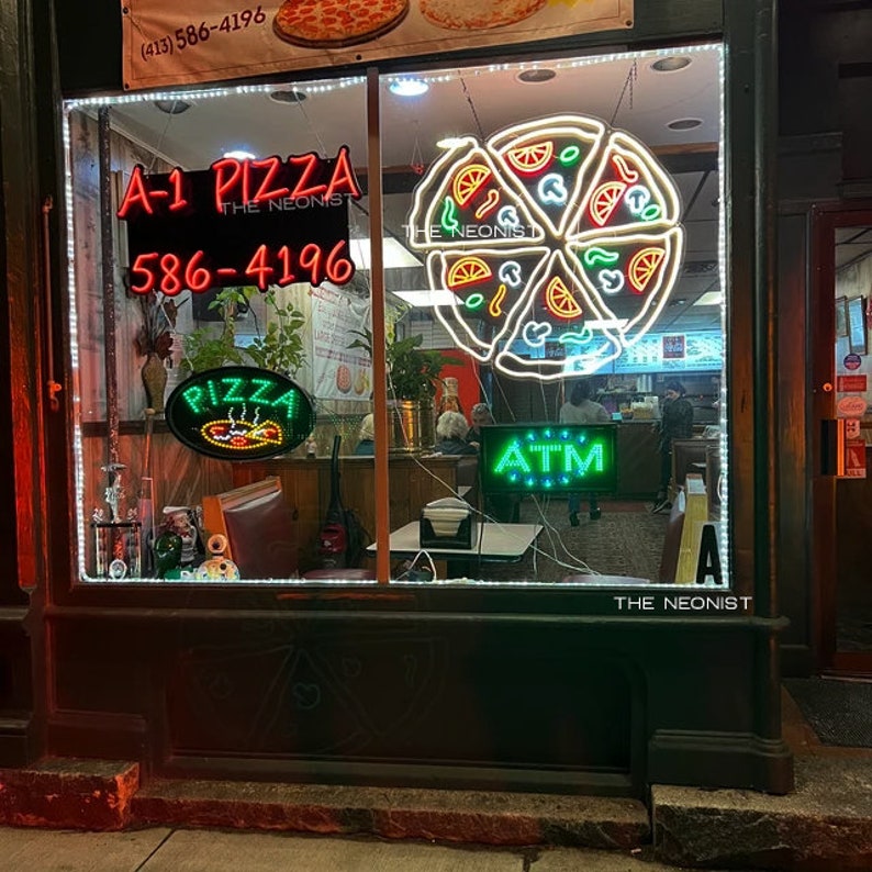 Custom Pizza LED Neon Sign for Wall Art Decor Pizzeria - Etsy