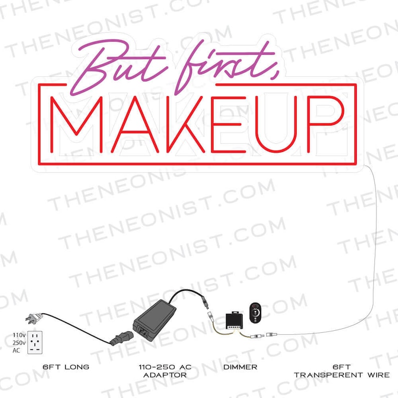 But First Makeup Beauty Salon LED Neon Sign Aesthetic - Etsy