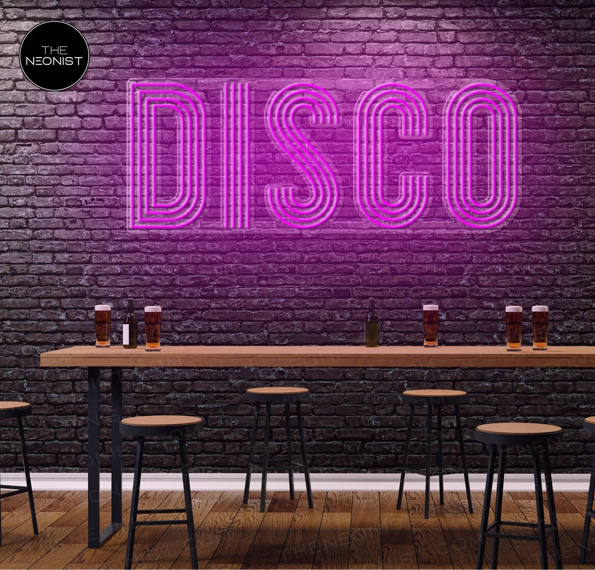 DISCO LED Neon Sign // Party Neon Sign Retro Wall Art Decor - Etsy