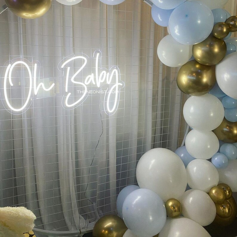 Oh Baby LED Neon Sign Backdrop for Your Nursery Baby Shower - Etsy