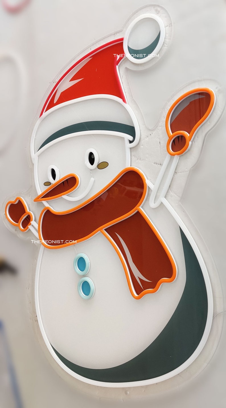 Rusty the Snowman Christmas LED Neon Sign Waterproof Outdoor Neon ...