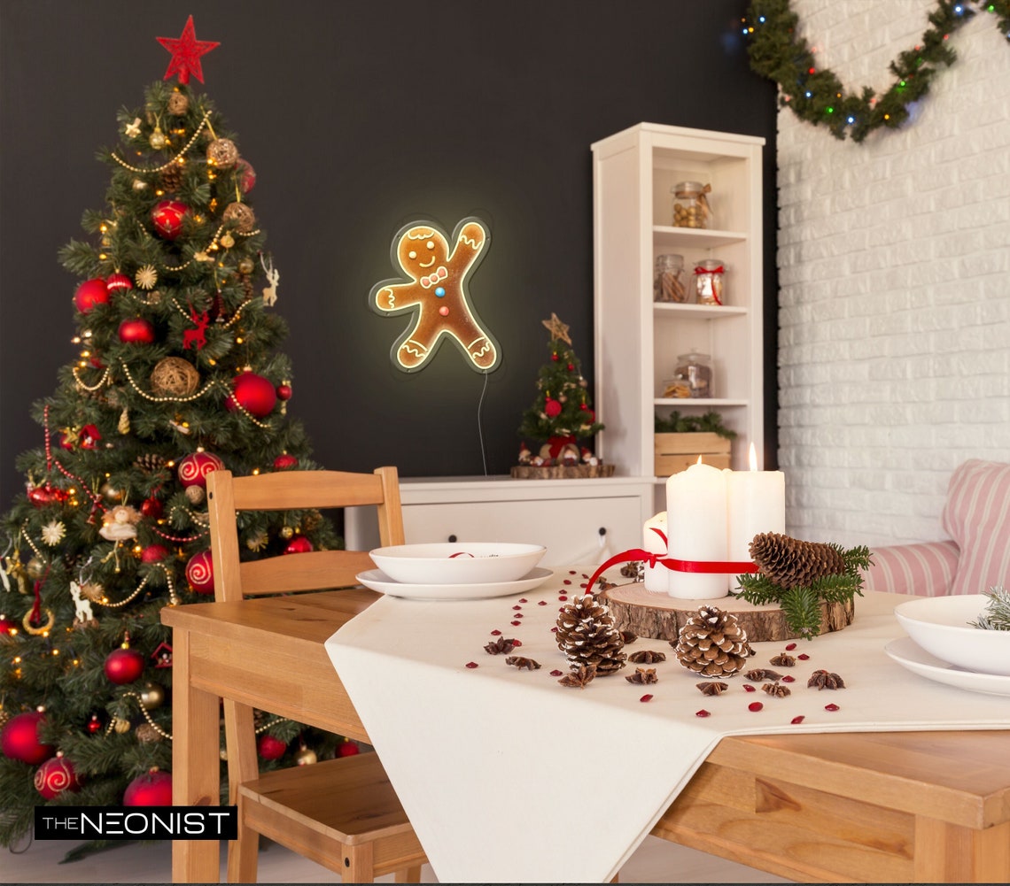 Gingerbread Christmas LED Neon Sign Waterproof Outdoor Neon - Etsy