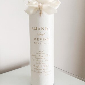 Personalized Bible Verse Unity Candle Set: Modern Wedding Ceremony ...