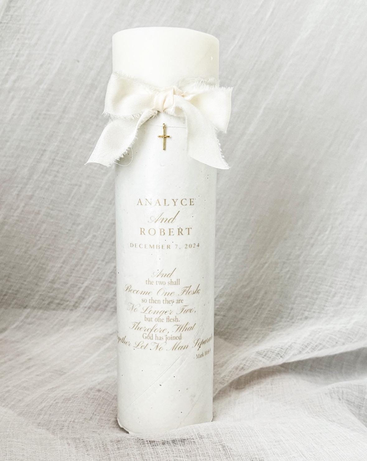 Bible Verse Unity Candle Set: Modern Christian Wedding Ceremony - Etsy