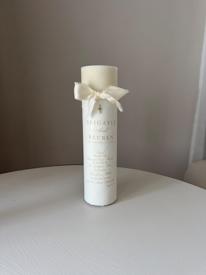 Bible Verse Unity Candle Set: Modern Christian Wedding Ceremony - Etsy