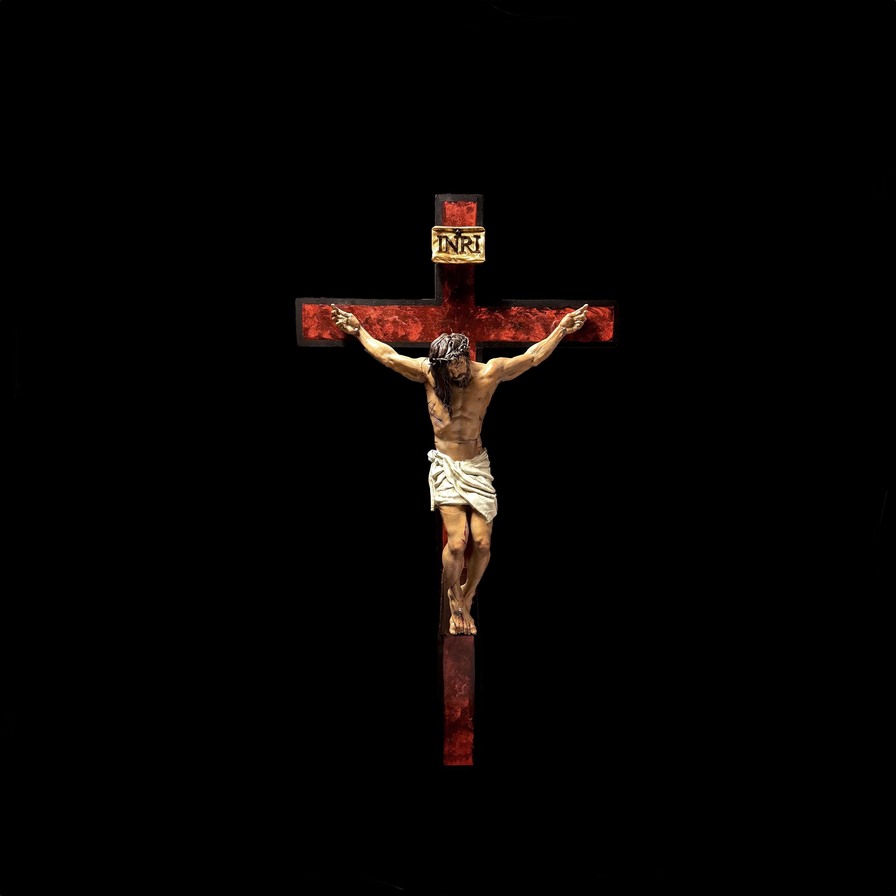 Hand-painted Resin Jesus Corpus – Catholic Wall Crucifix - Etsy
