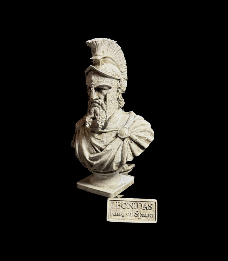Leonidas Bust – King of Sparta Stone-effect Greek Warrior Sculpture ...